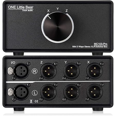 Amazon.com: 2 Way XLR Balanced Stereo Audio Switcher Passive A/B Mini ...