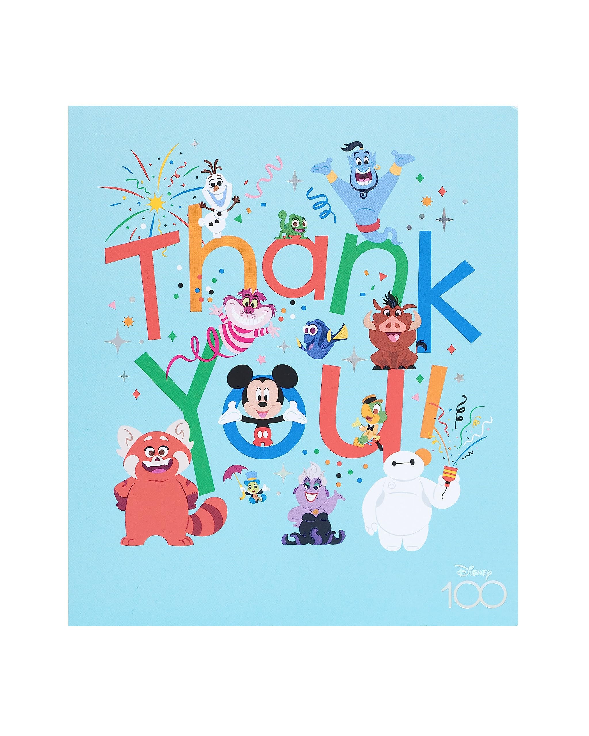Amazon.com : UK Greetings Disney 100 Thank You Card For Him/Her/Friend ...