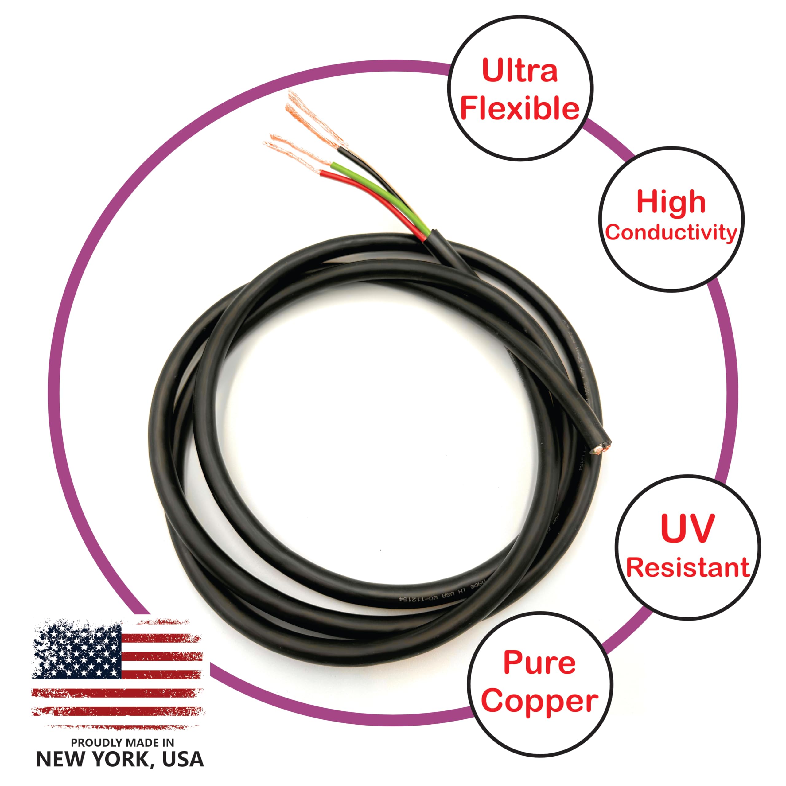 Snapklik.com : NATIONAL Wire & Cable 14 AWG 4-Conductor Premium Copper ...