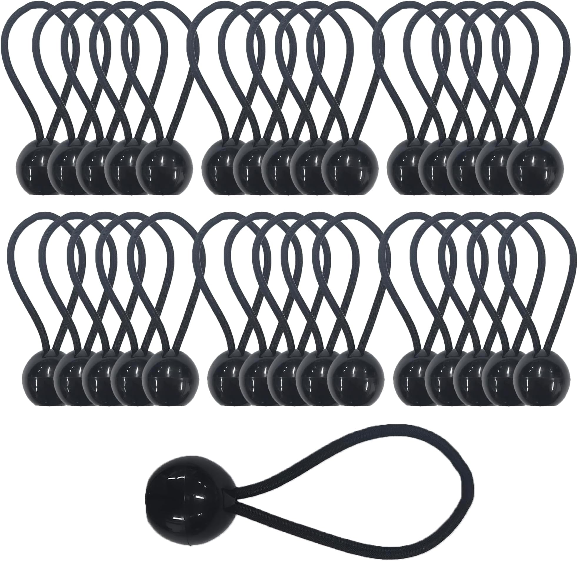 Spanngummis mit Kugel 15cm, 50 Stück Zeltgummis Gummispanner mit Kugel, Planenspanner mit Kugel ...