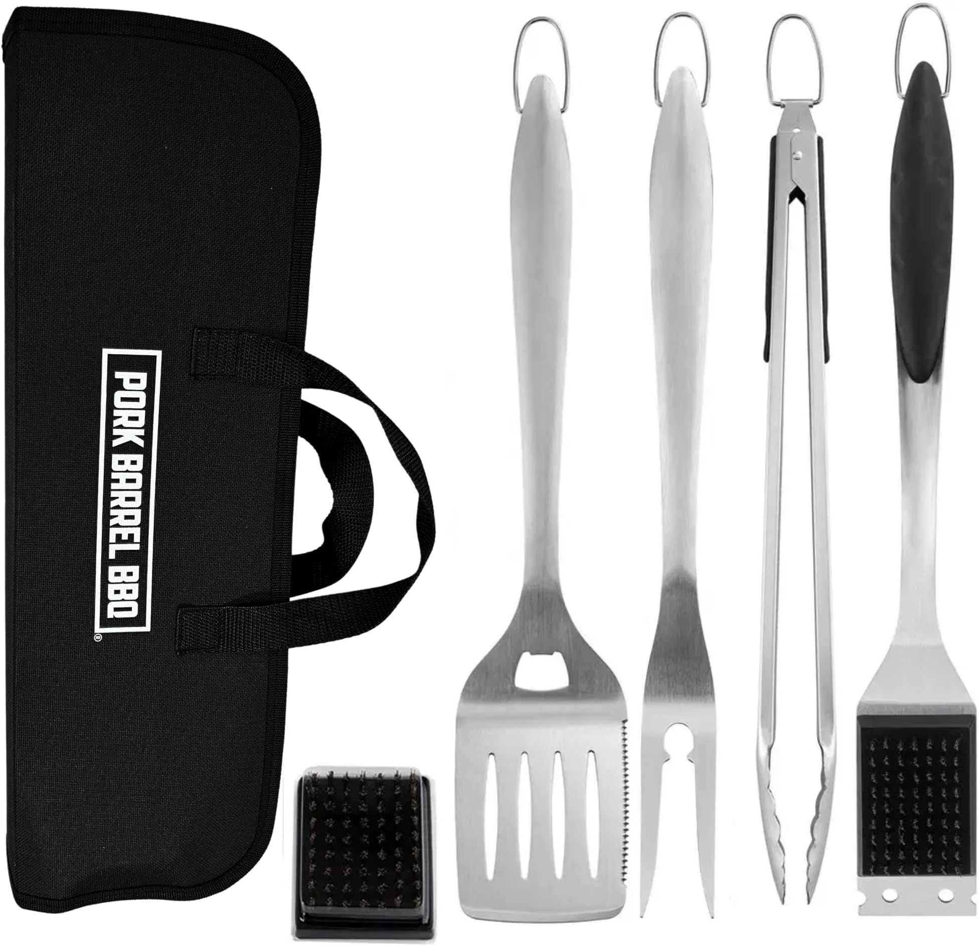 Amazon.com : Pork Barrel BBQ Tool Set Grill Kit - Premium Stainless Steel BBQ Grill Accessories ...