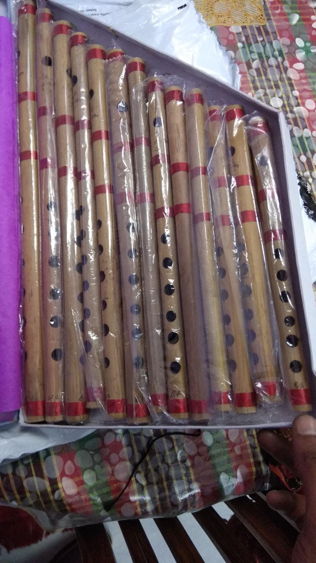 Trading Dukan Professional Bamboo Transverse Flute Set Indian 13 Basuri ...