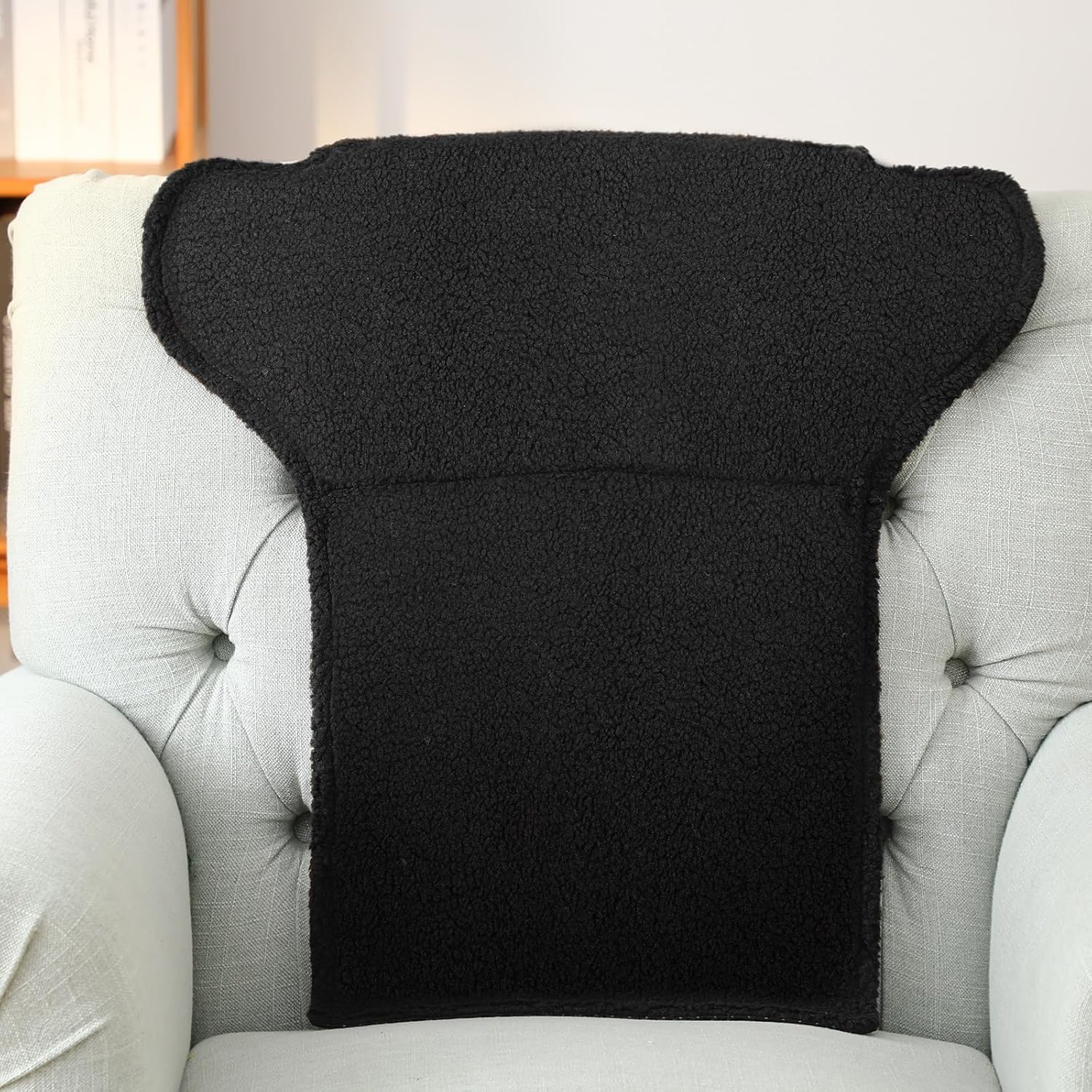 Amazon.com: Menkxi Large Non Slip Sherpa Headrest Cover for Sofa ...