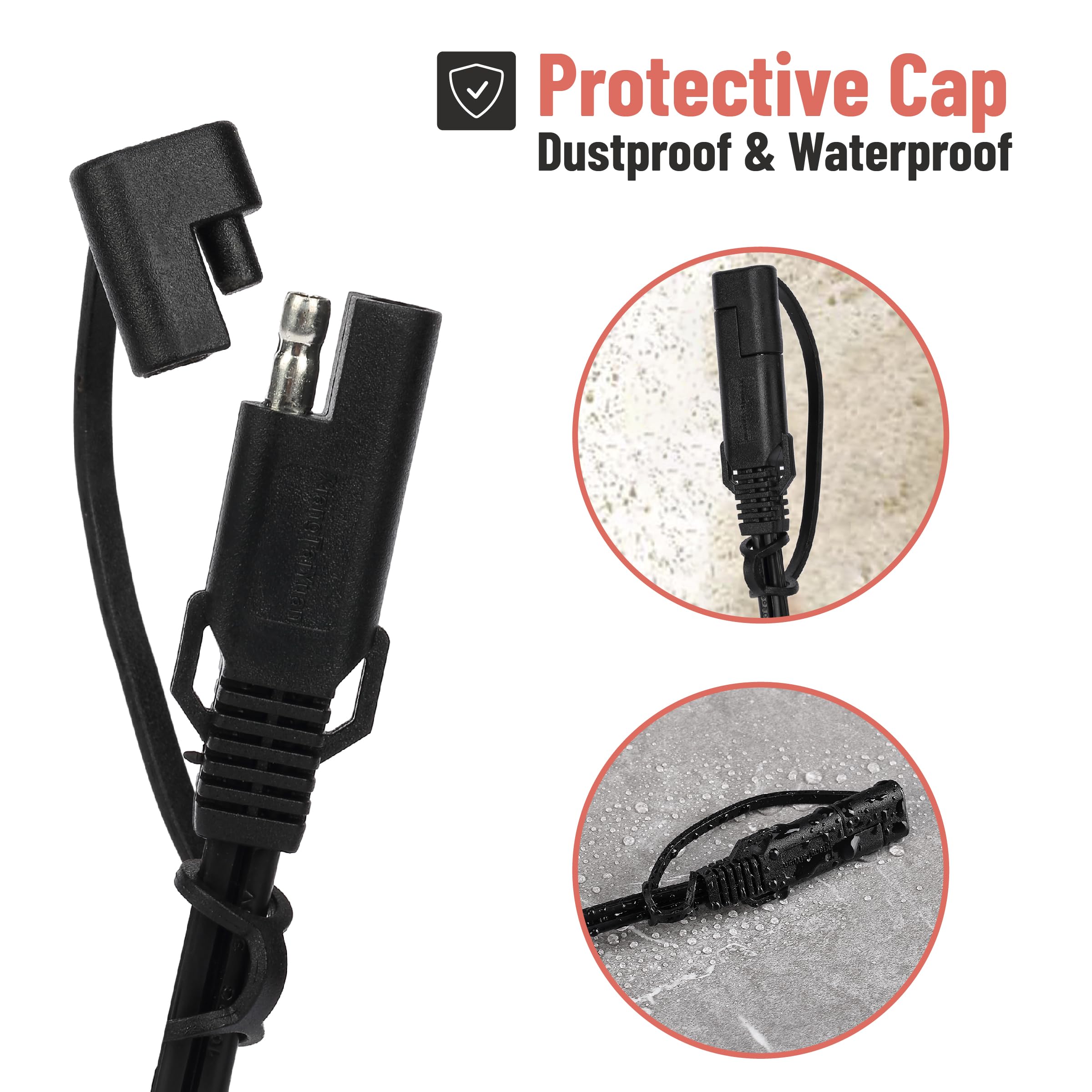 Snapklik.com : Bates- SAE Battery Connector, SAE To O Ring Terminal ...