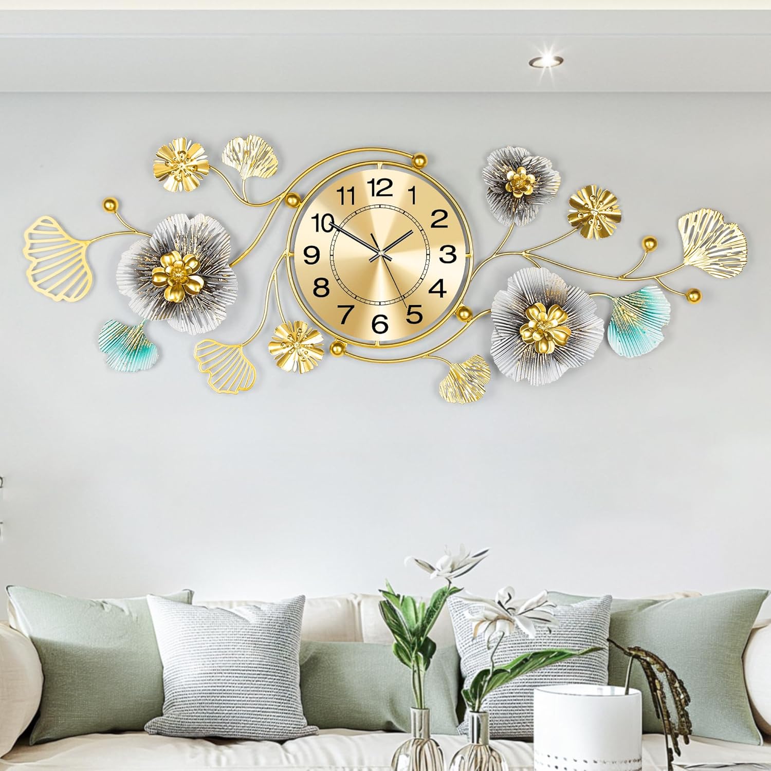 Amazon.com: Axioglo Large Wall Clock, Wall Clocks for Living Room Decor ...