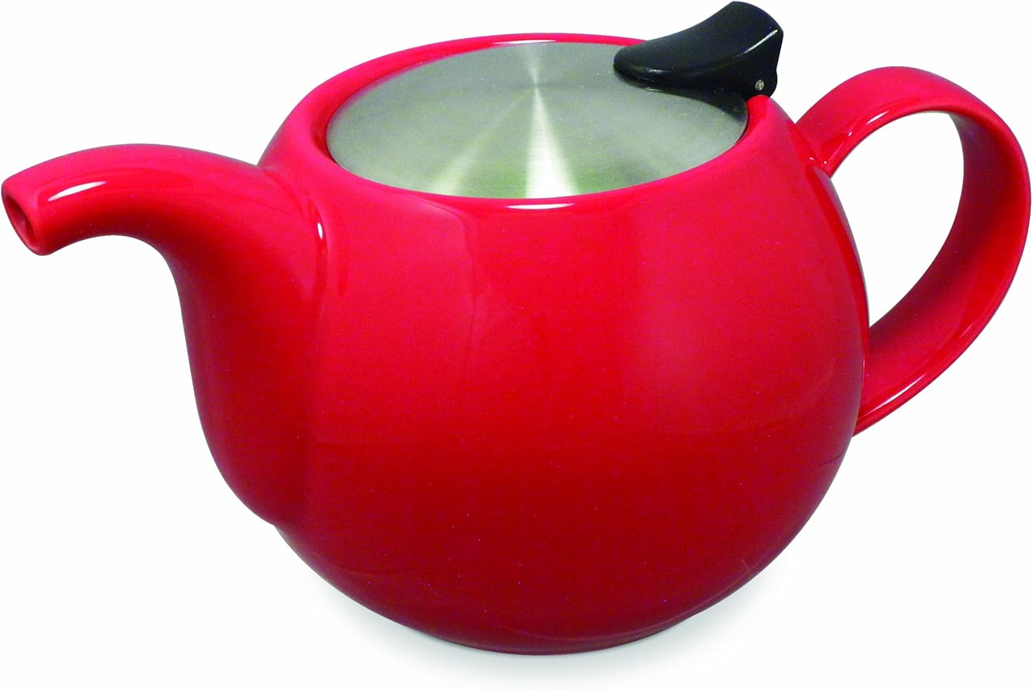 Amazon.com: FORLIFE Q Teapot with Basket Infuser, 24-Ounce/720ml, Red ...