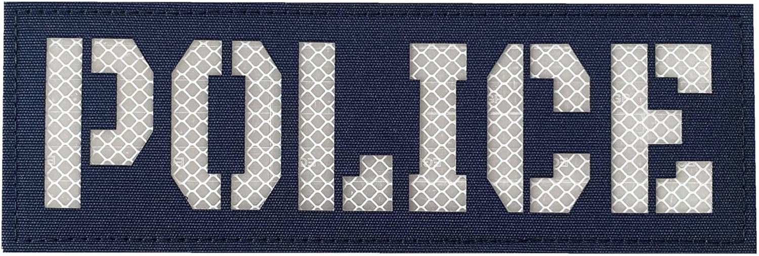 Amazon.com: Reflective Police Back Panel with Hook and Loop - Laser Cut ...