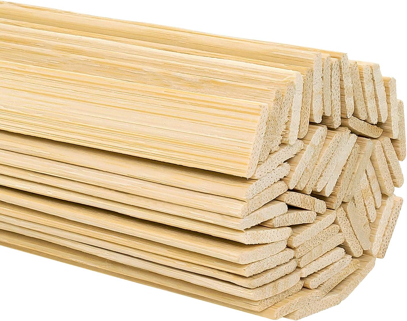 Amazon.com: DYWISHKEY Natural Bamboo Sticks, Wooden Craft Sticks, 15.75 ...