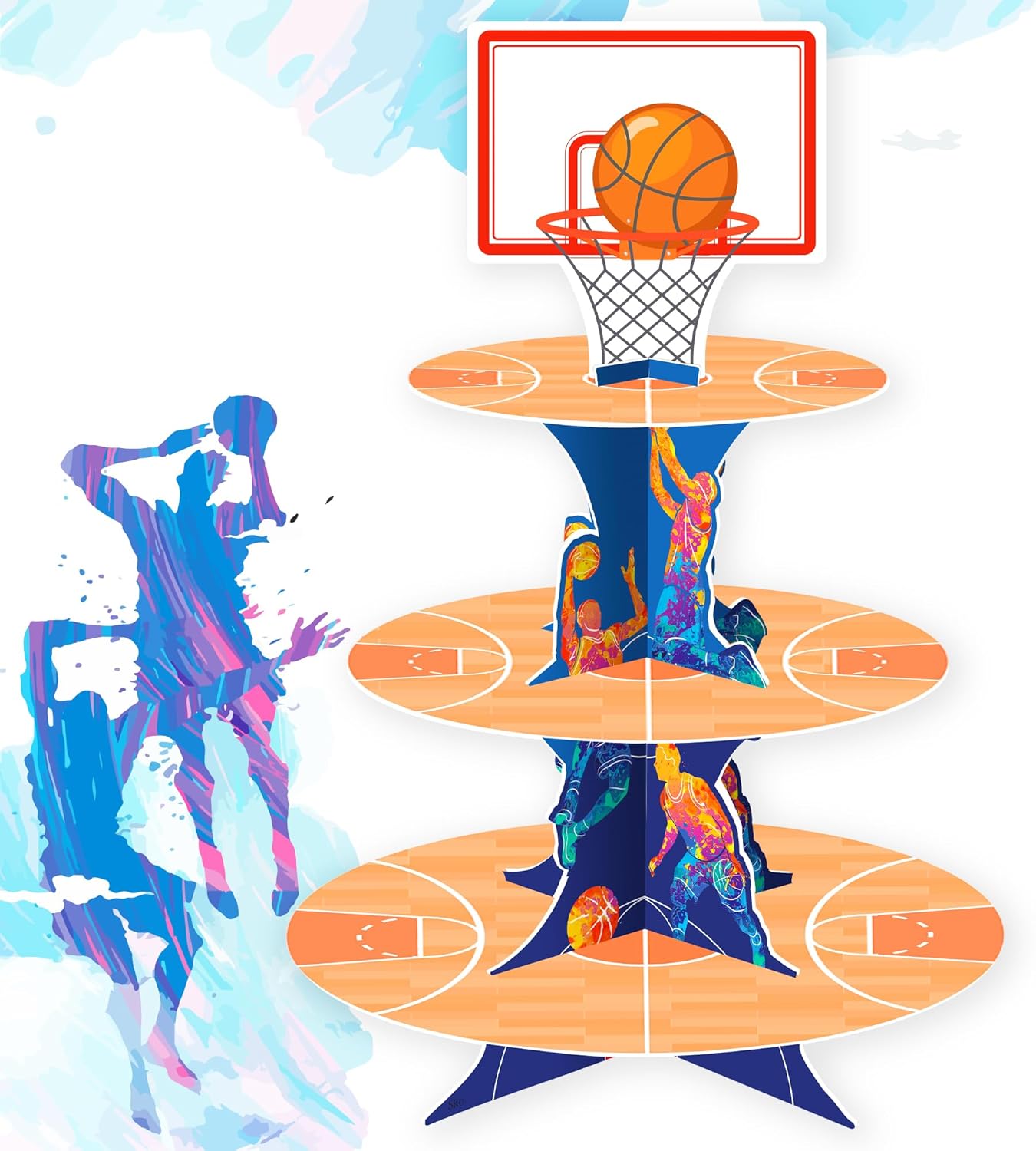 Amazon.com: Basketball Party Decorations Cupcake Stand, Basketball ...