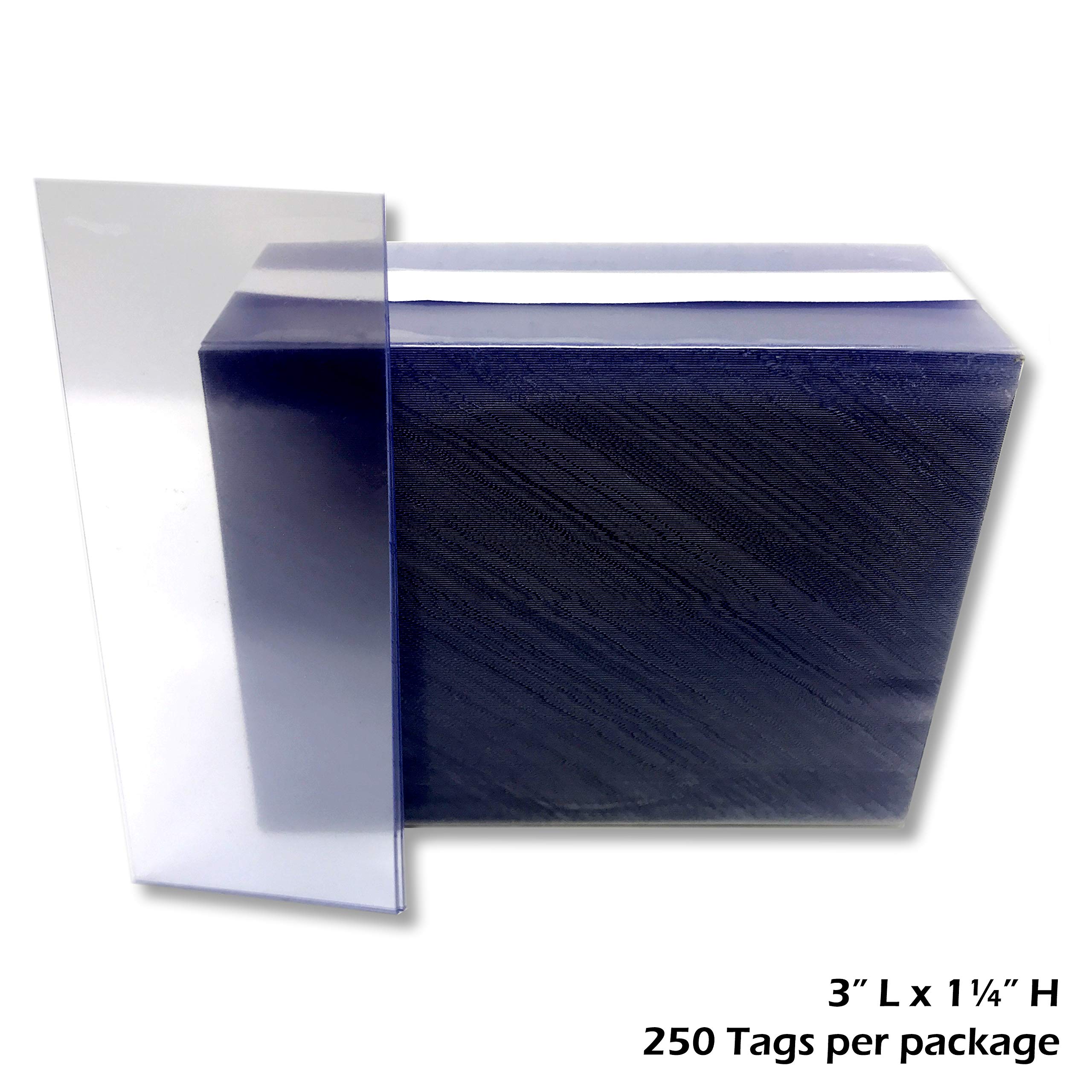 Snapklik.com : 1.25x3" Clear Plastic Tags