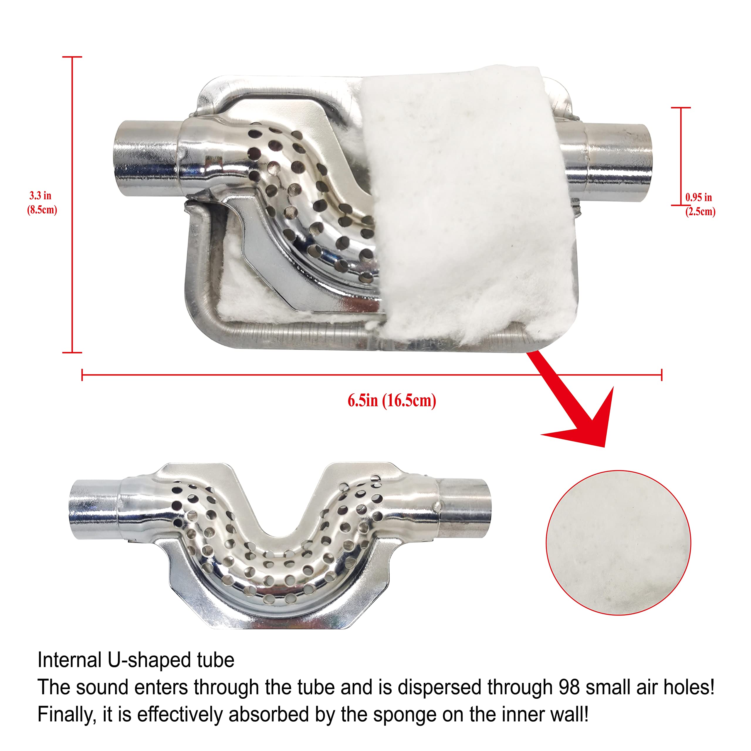 Snapklik.com : DPHXF 304 Stainless Steel High-end Exhaust Pipe Muffler ...