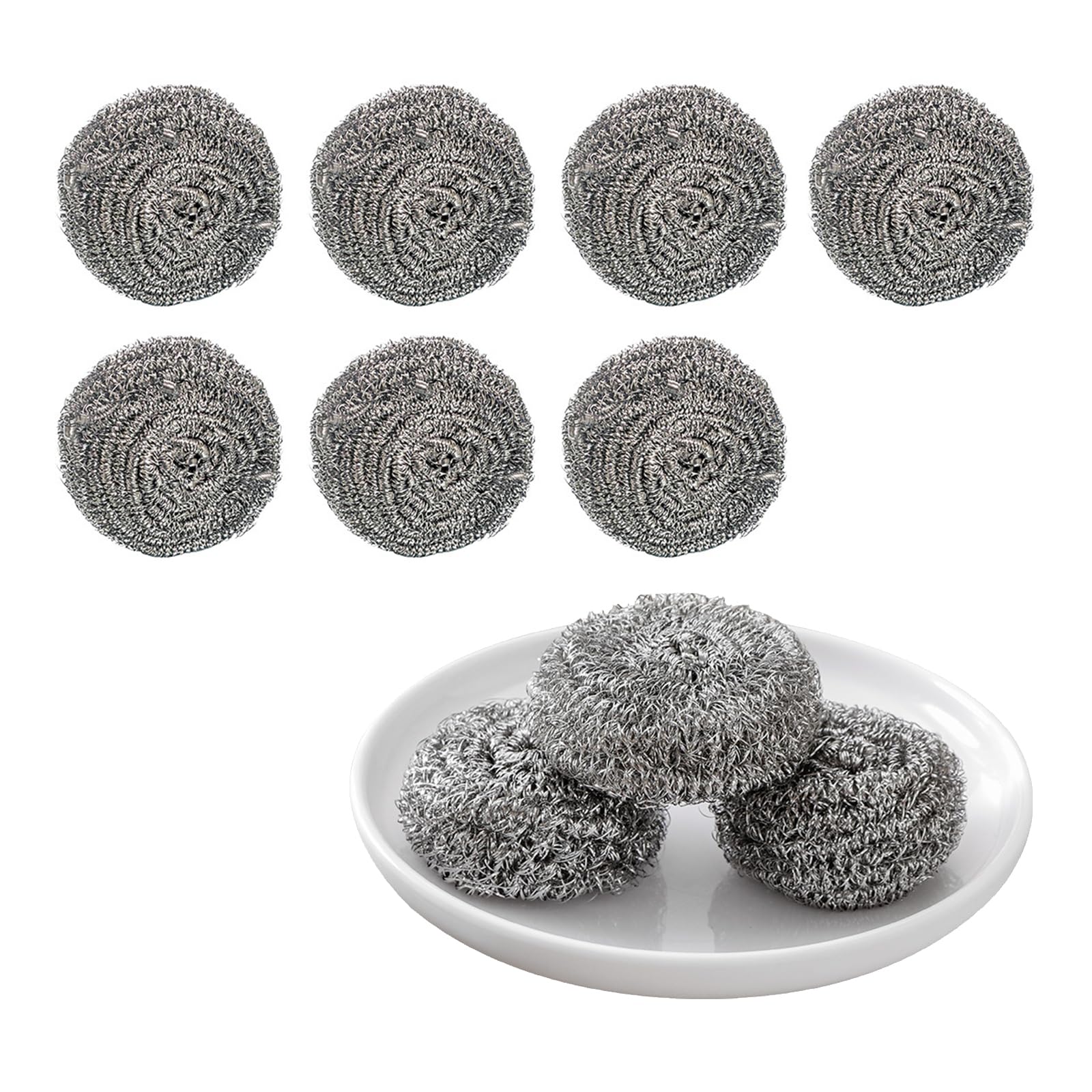 10 Pcs Steel Wool, Steel Wool Scrubber, Kitchen Cleaning Ball ...