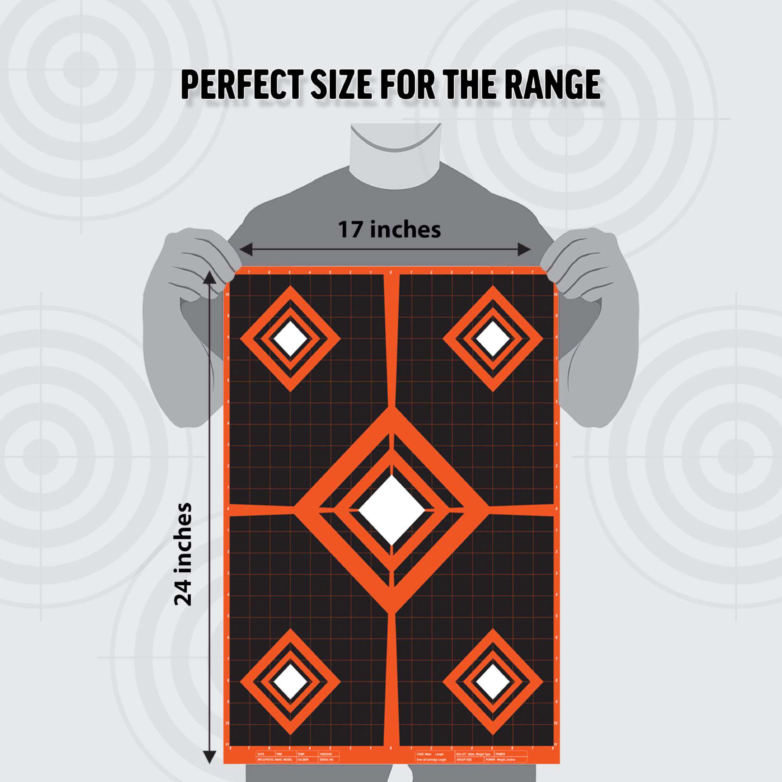 Snapklik.com : Heavy Duty SightIn 48 Paper Targets - Indoors & Outdoor ...