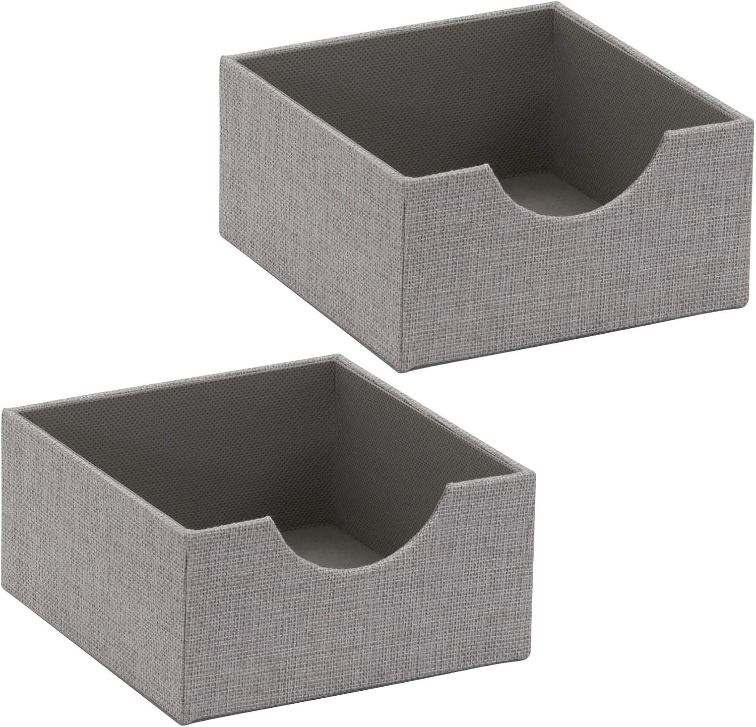 Amazon.com: Household Essentials Grey Small Square Drawer Organizer Box ...