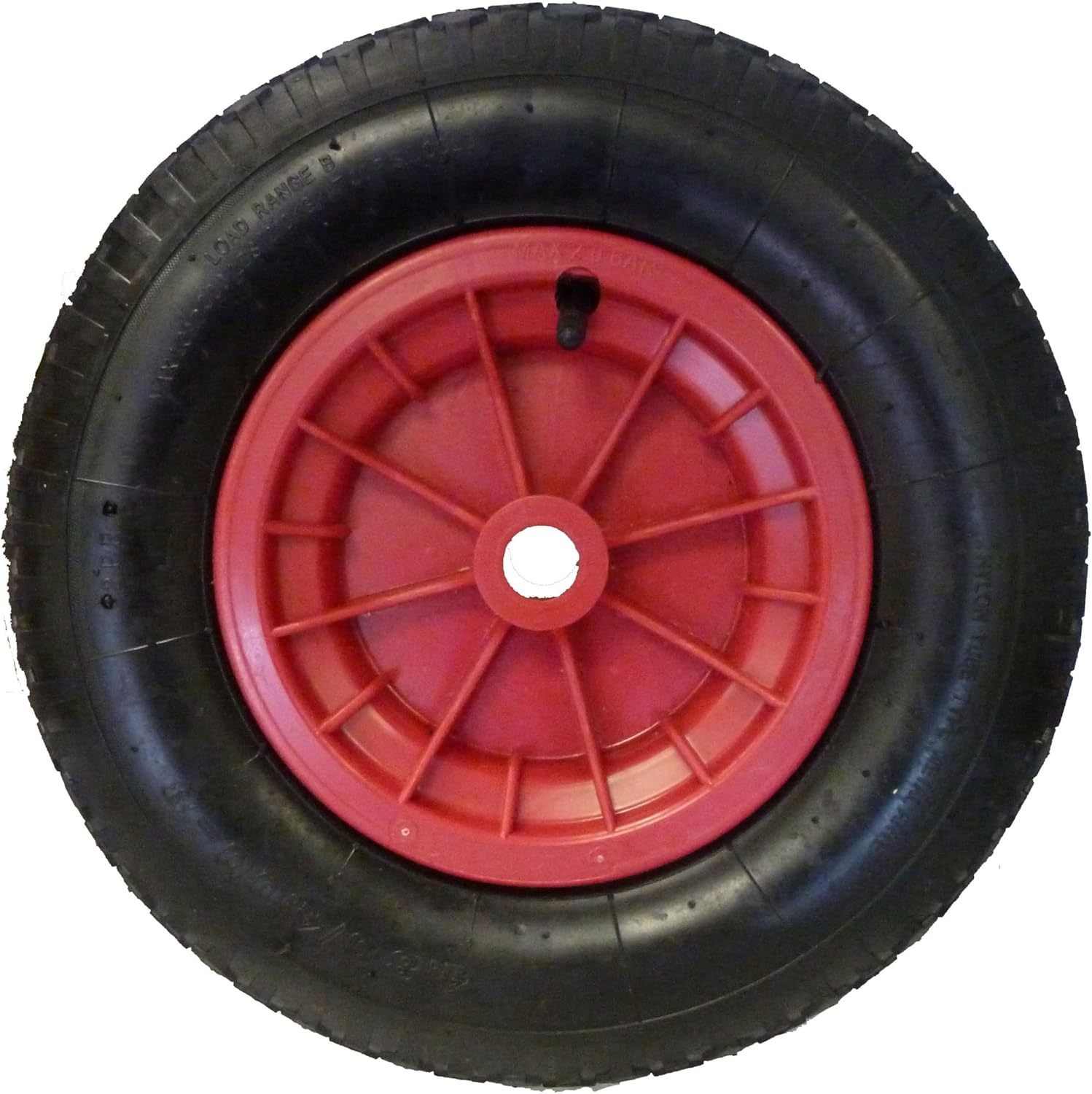 KetoPlastics Red 16" Pneumatic wheelbarrow wheel with 16mm bore (4.80/4 ...