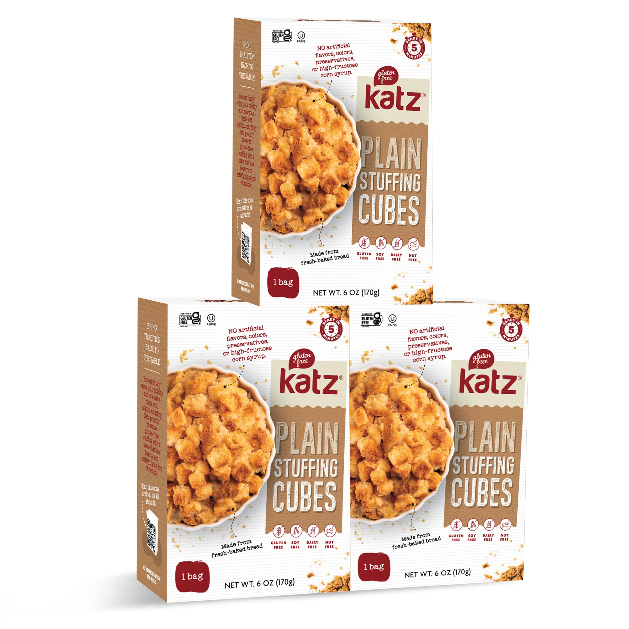 Katz Gluten Free Plain Stuffing Cubes. Create Your Stuffing Mix For ...