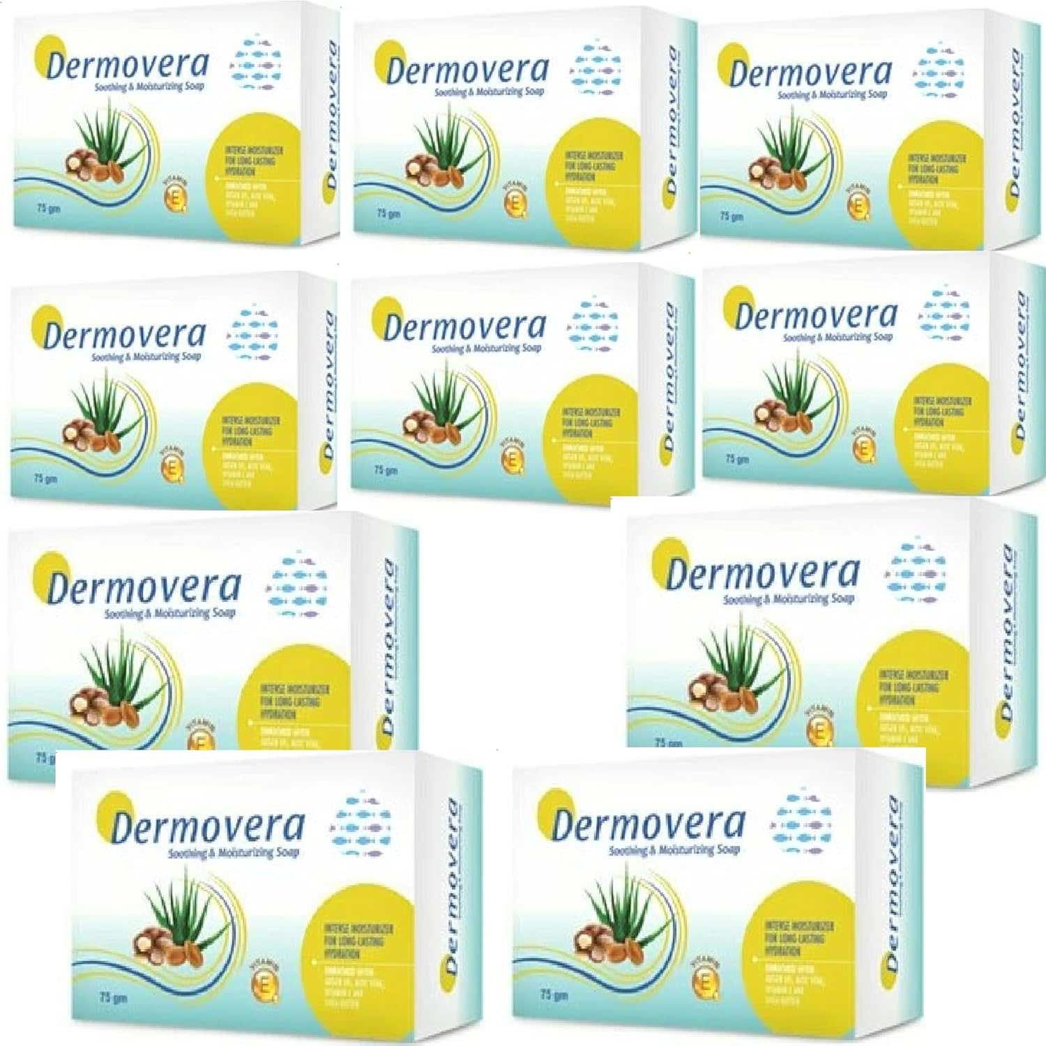 Buy Dermovera soothing soap(75g) pack of 10 Online at Low Prices in ...