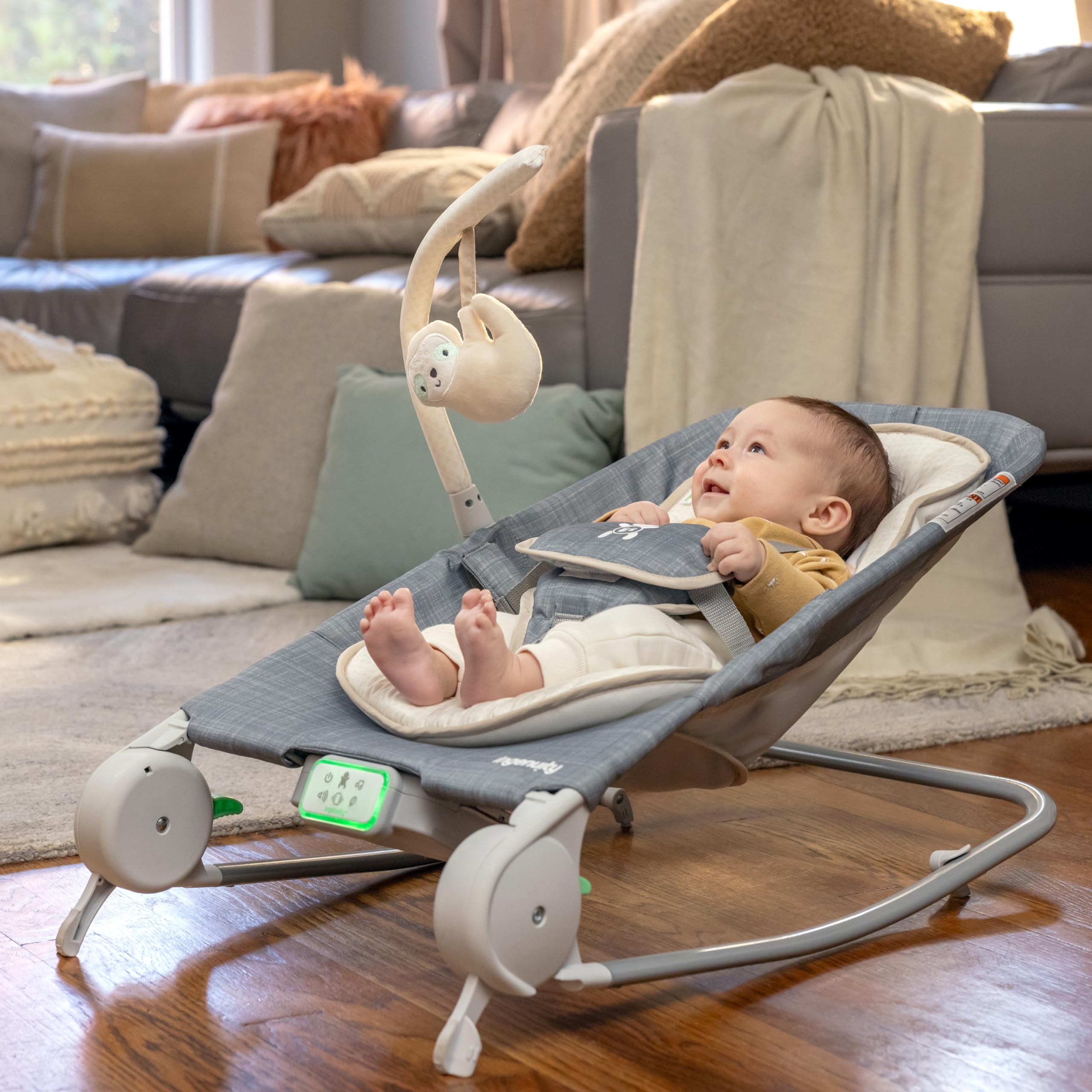 Ingenuity Happy Belly Rock-to-Bounce Seat, Music, Vibration, Detachable ...