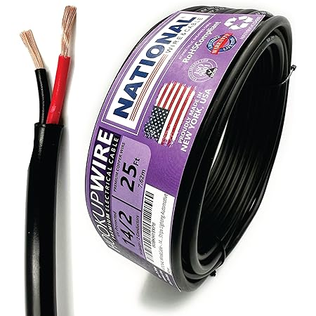 NATIONAL Wire&Cable - 14 Gauge 2 Conductors Premium Electrical Wire ...