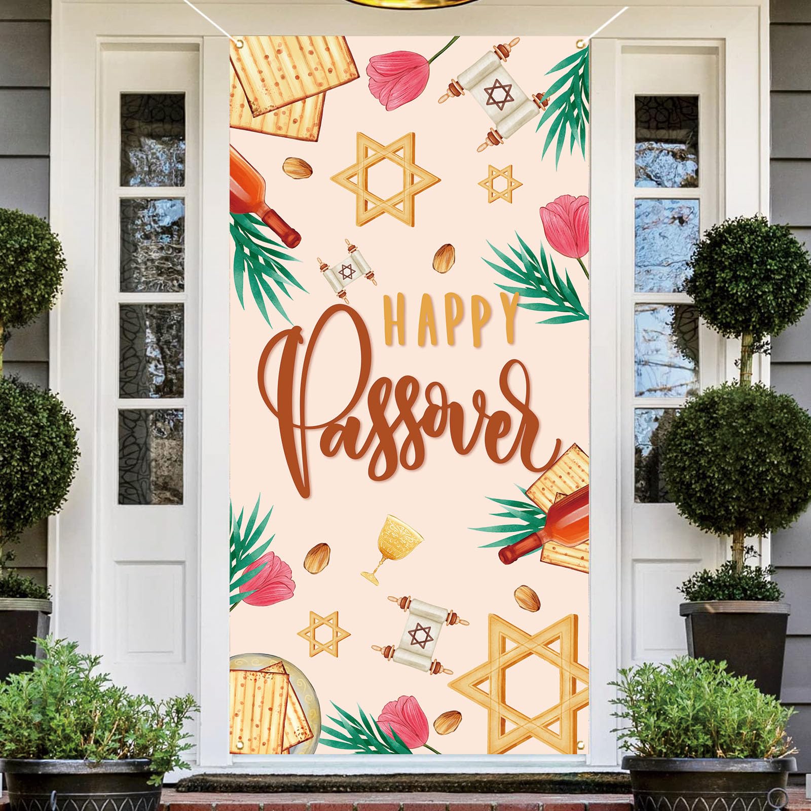 Snapklik.com : Happy Passover Door Cover Passover Photo Backdrop ...