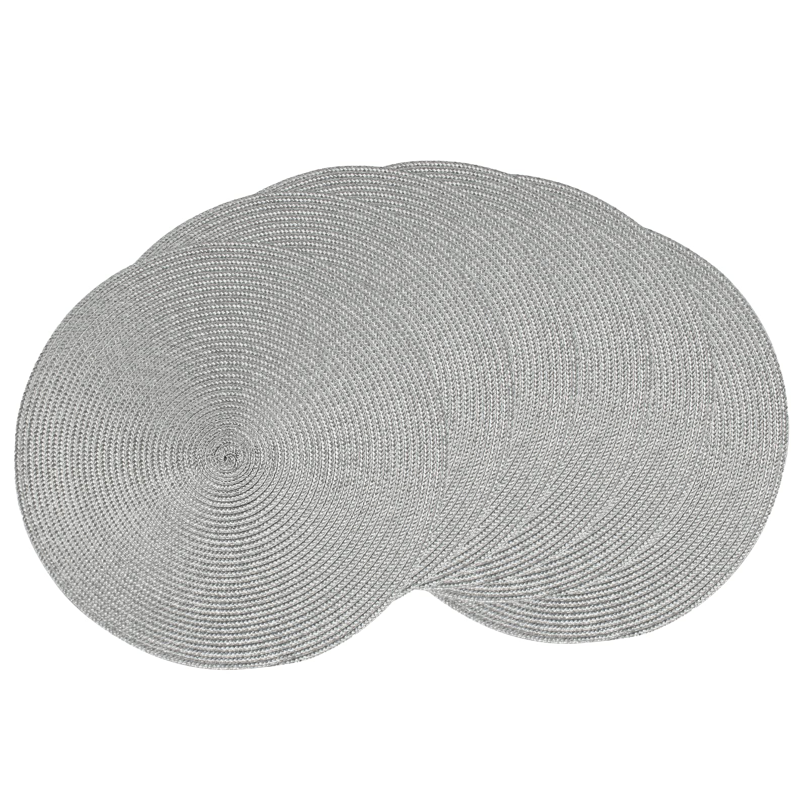 Amazon.com: AHHFSMEI Round Braided Placemats Set of 6 Round Table Mats ...
