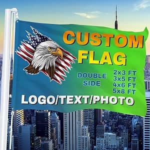 Amazon.com : Custom Flag 2x3 FT Double Side Outdoor Create Your Own ...