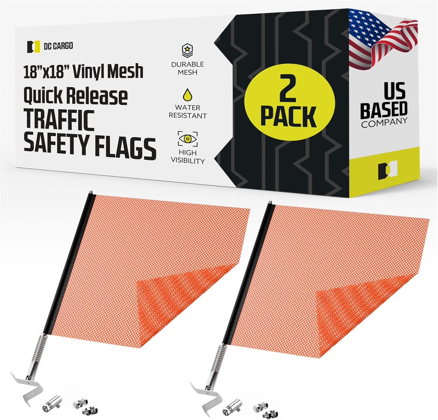 Amazon.com: DC Cargo Quick Release Flag Mount Warning Flags for Truck ...