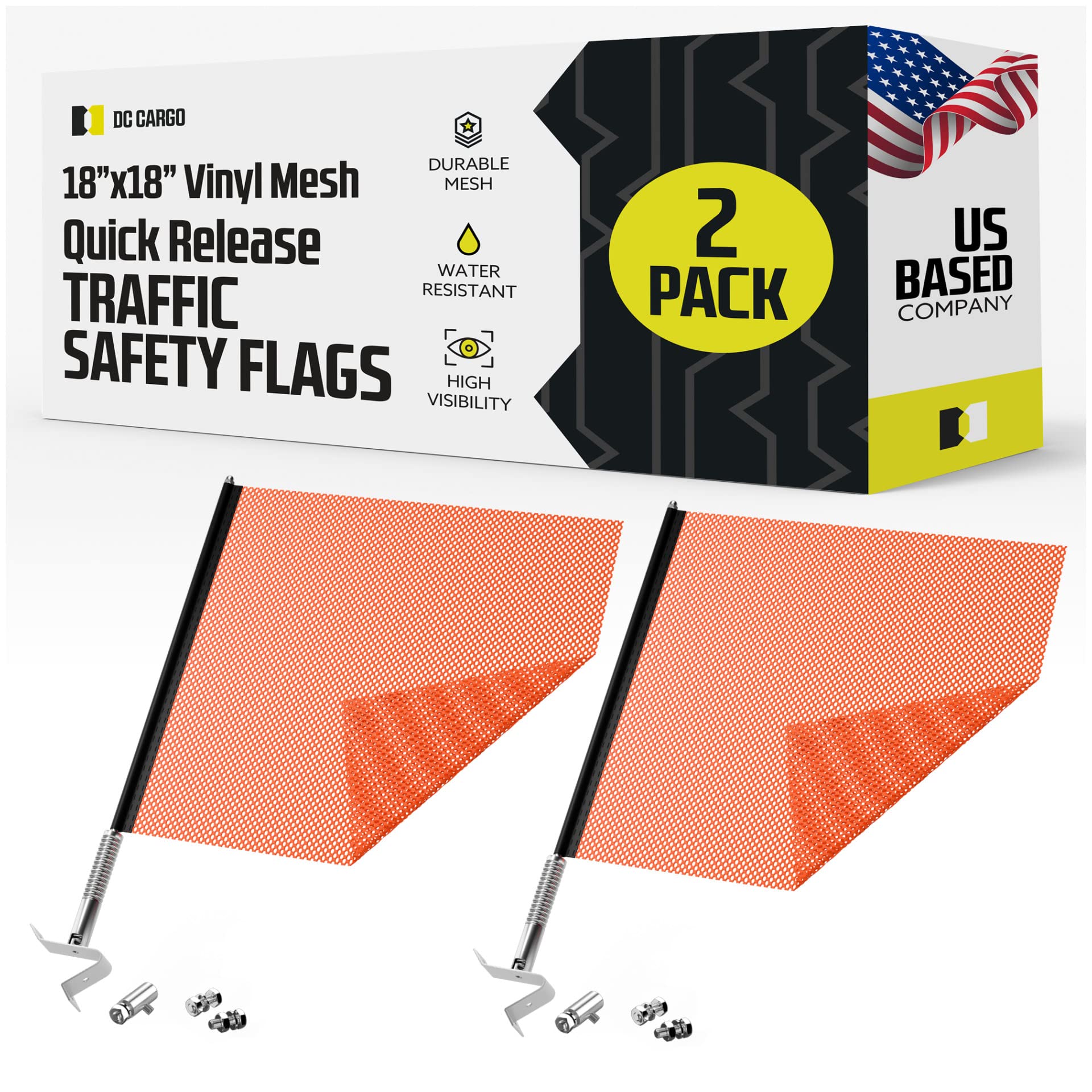 Snapklik.com : DC Cargo Quick Release Flag Mount Warning Flags For ...