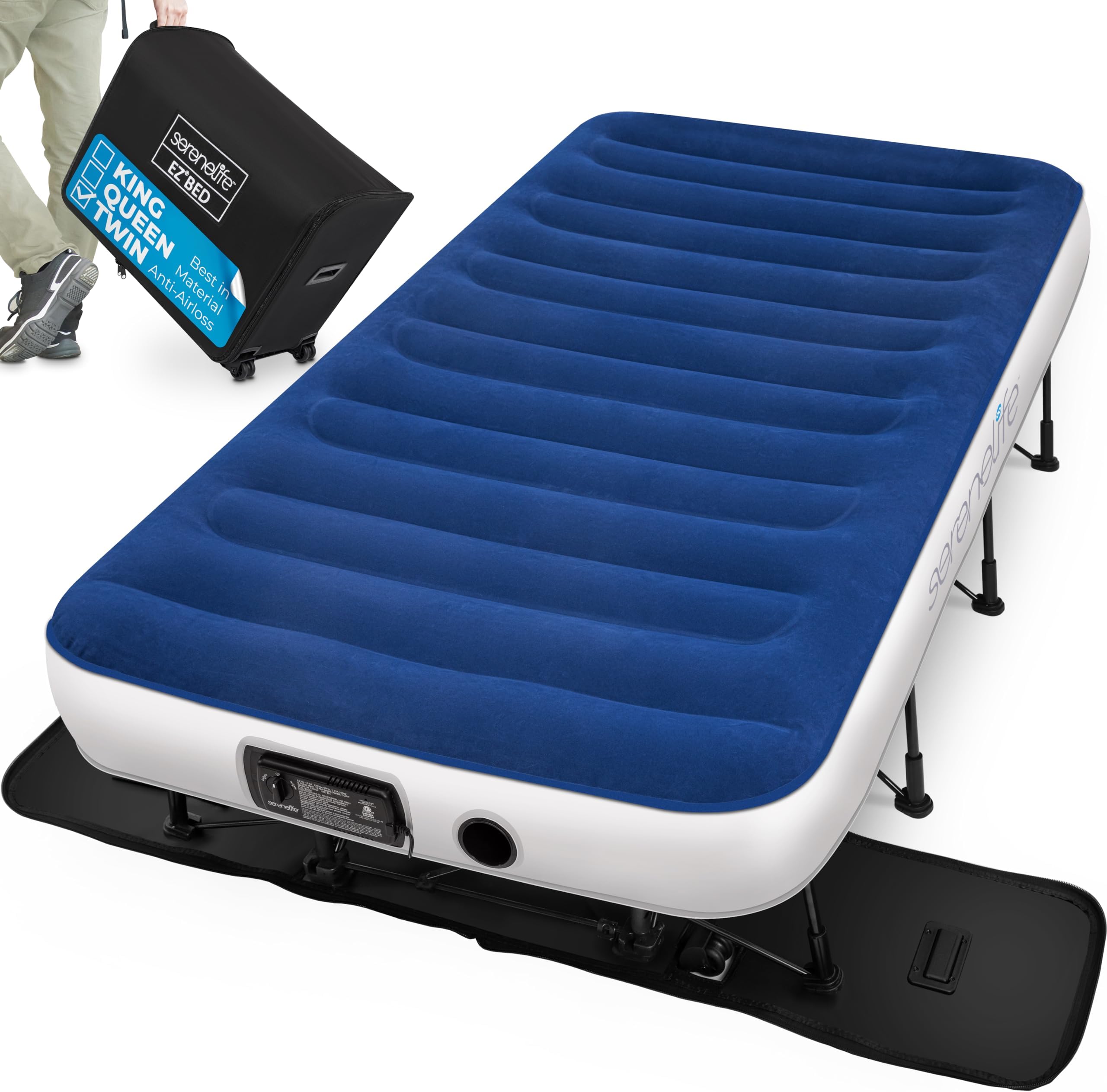 Amazon.com: Intex Twin Size Dura Beam Deluxe Comfort Plush Air Mattress ...