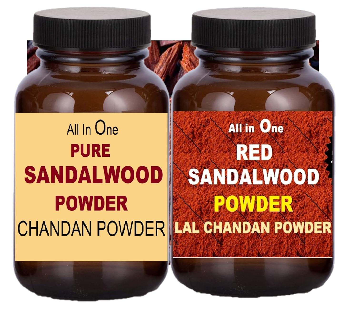 Lal Chandan Powder + Chandan Powder Combo Made with Pure Sandalwood for ...
