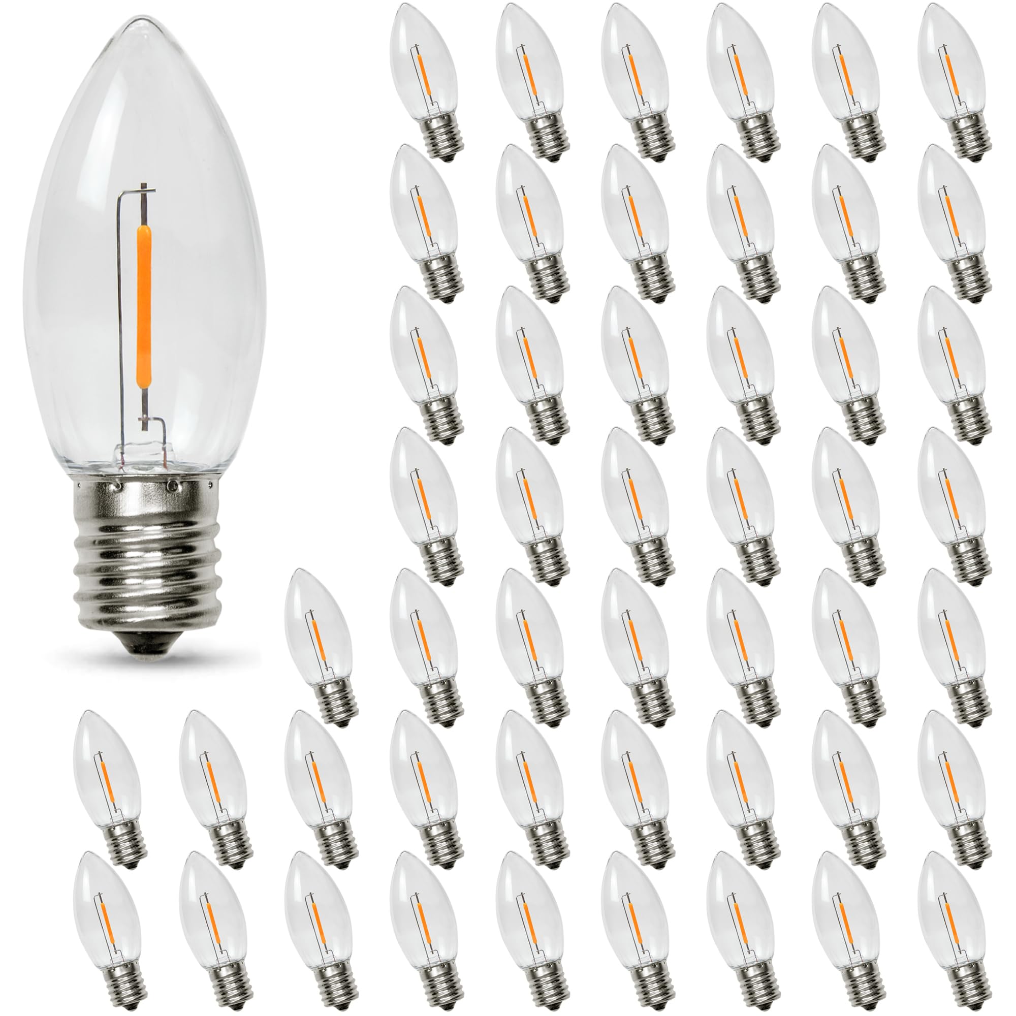 Snapklik.com : 50PACK C9 LED Christmas Light Bulb, C9 LED Replacement ...