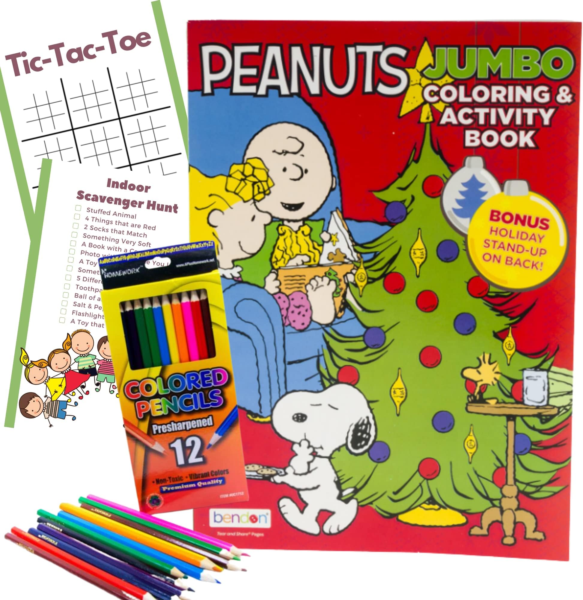 Amazon.com: Luti Charlie Brown Peanuts Holiday Coloring Book Set Bundle ...