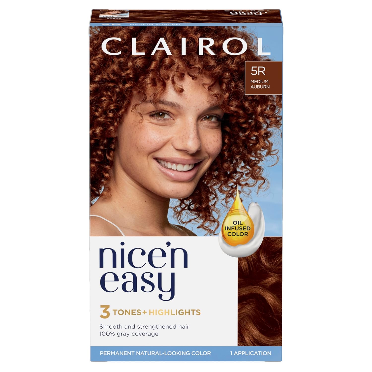 Amazon.com : Clairol Nice 'N Easy Permanent Hair Color, 5R Medium ...
