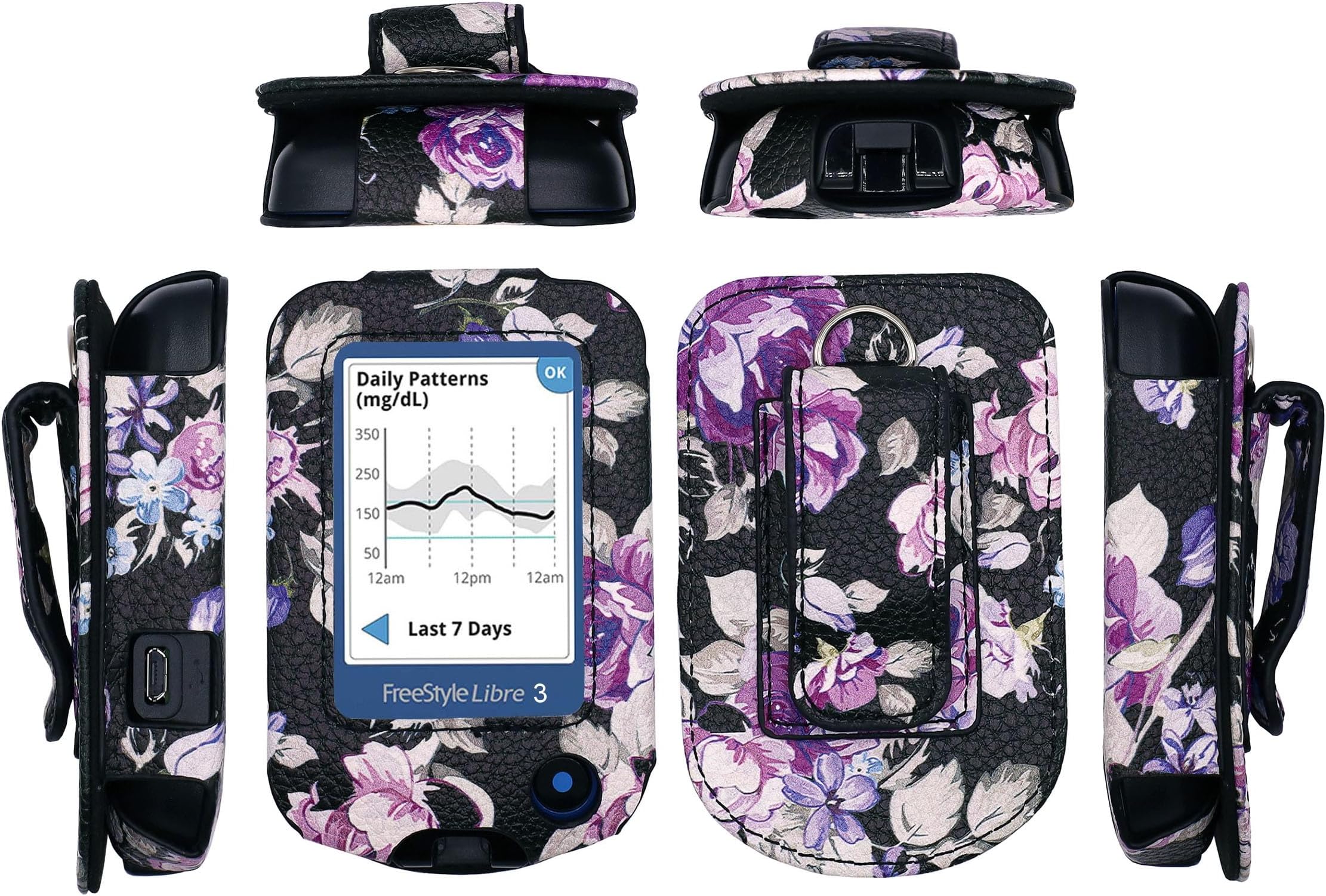 Amazon.com: Fitted Leather Case W/Screen Protector (Includes Carabiner ...