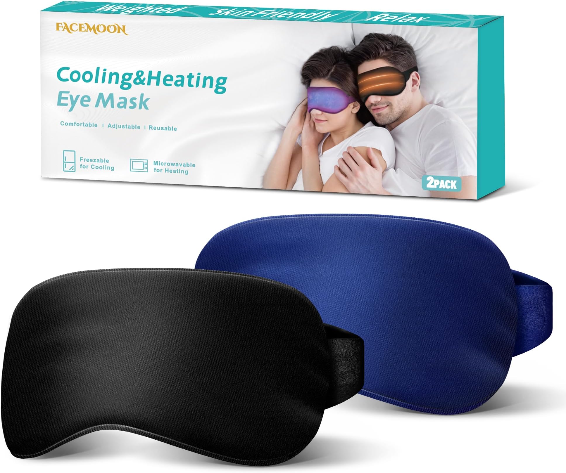 Amazon.com: FACEMOON Migraines Relief Cooling Eye Mask: FSA/HSA ...