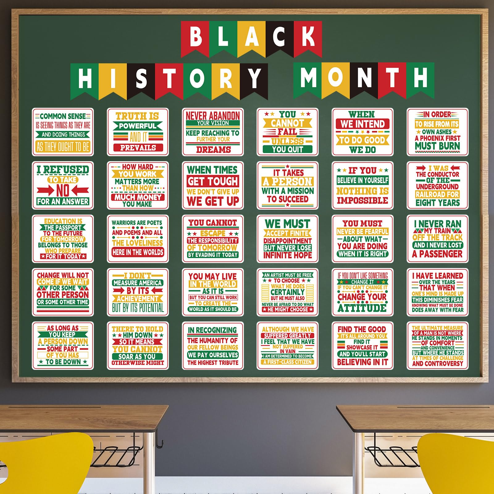 Amazon.com: Frienda 33 Pieces Black History Month Classroom Decorations ...