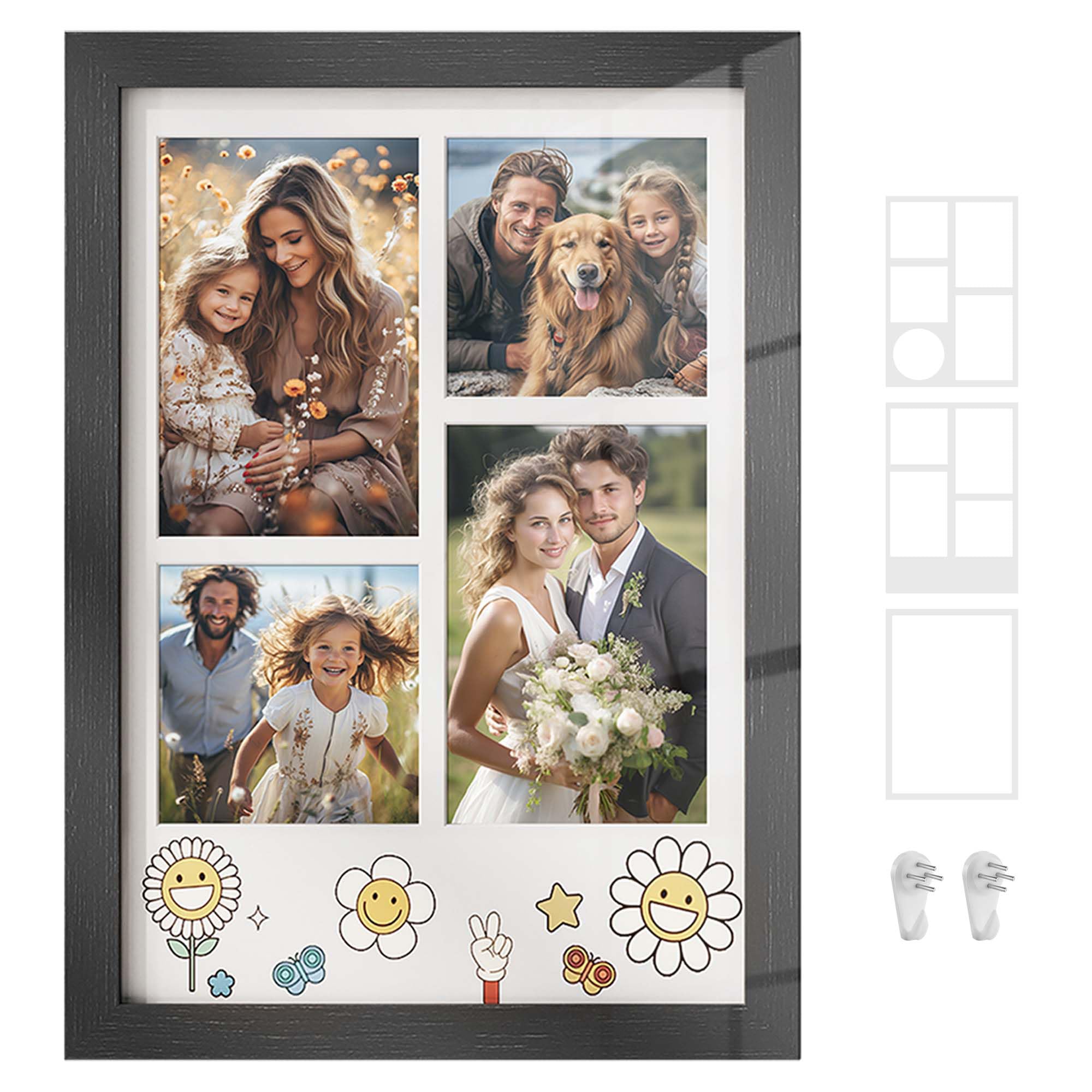 SONGMICS A4 Picture Frame Collage for Wall Decor, 4x6 Multi Photo Frame for Desk, 8x10, 8x12 or ...