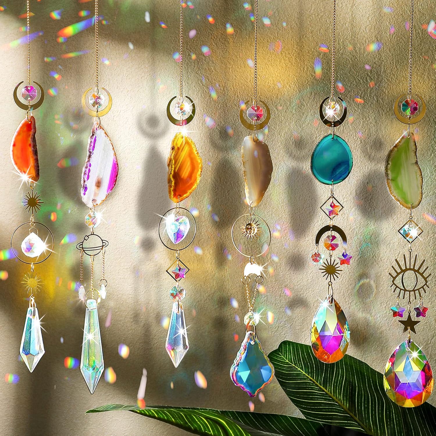Amazon.com : Maitys 6 Pcs 6 Pcs Crystal Suncatcher Sun Catchers Indoor ...