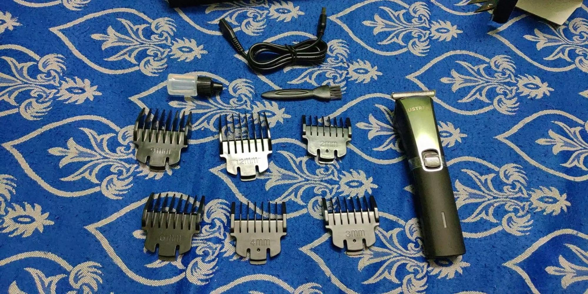 Ustraa BLACK 200 Corded & Cordless Stainless Steel Blade Beard Trimmer ...