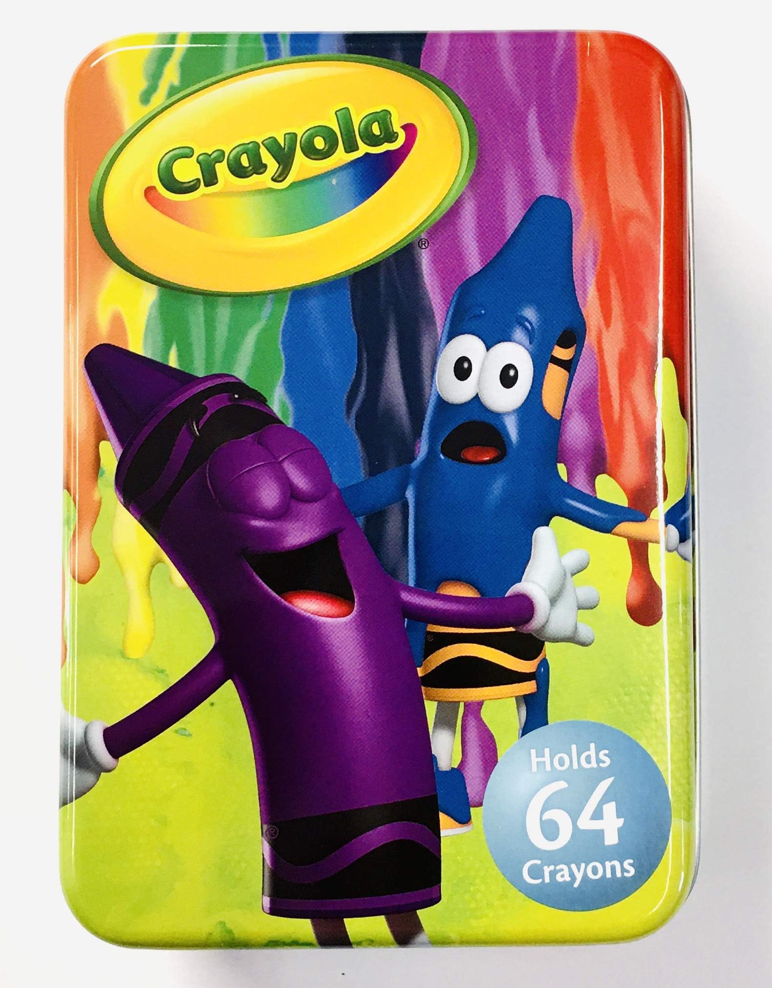 Amazon.com: Crayola Tin Crayon Box, Holds 64 Crayons, 6" X 4" X 2 ...