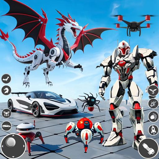 Flying Dragon Robot Transformation Game- Futuristic Robot Car Shooting ...