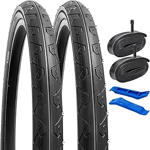 Amazon.com : YUNSCM 2-PCS 26" Road Bike Tires 26x1.95/53-559 and 26" Heavy Duty Bike Tubes ...