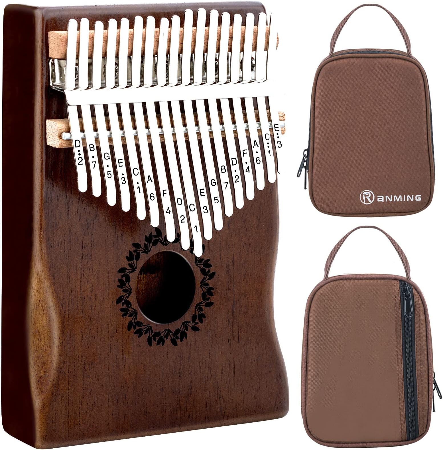 Amazon.com: Kalimba Thumb Piano 17 Keys RANMING Mbira Finger Piano ...