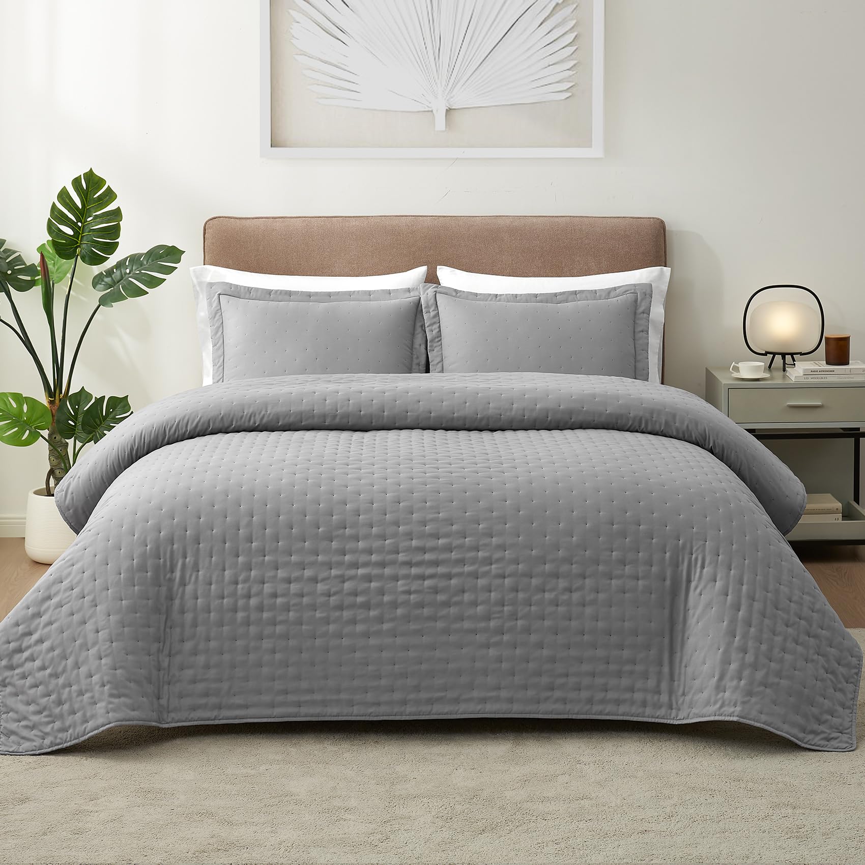 Hansleep Quilt Set Ultrasonic Lightweight Bed Decor Coverlet Set ...