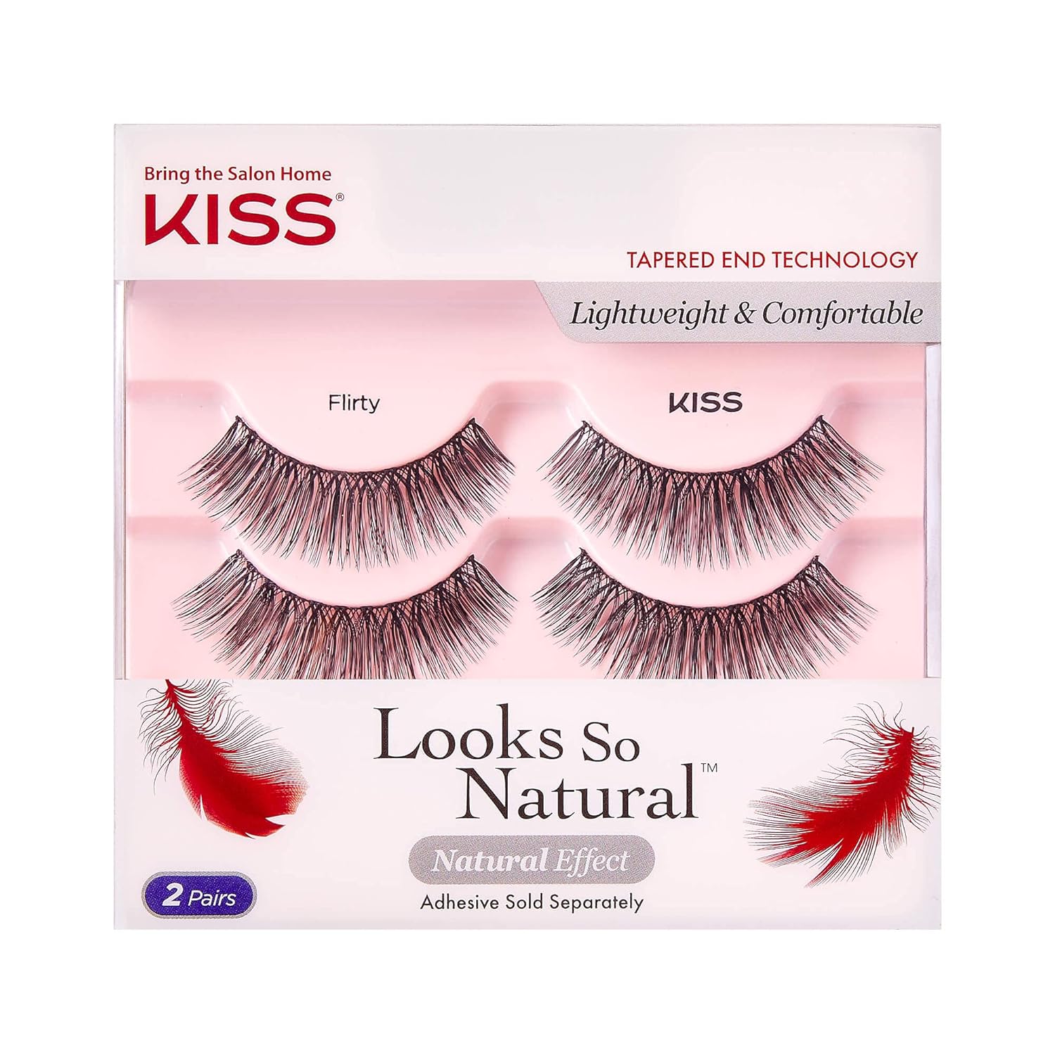 Amazon.com : KISS Looks So Natural Lashes Double Pack - Flirty : Beauty ...