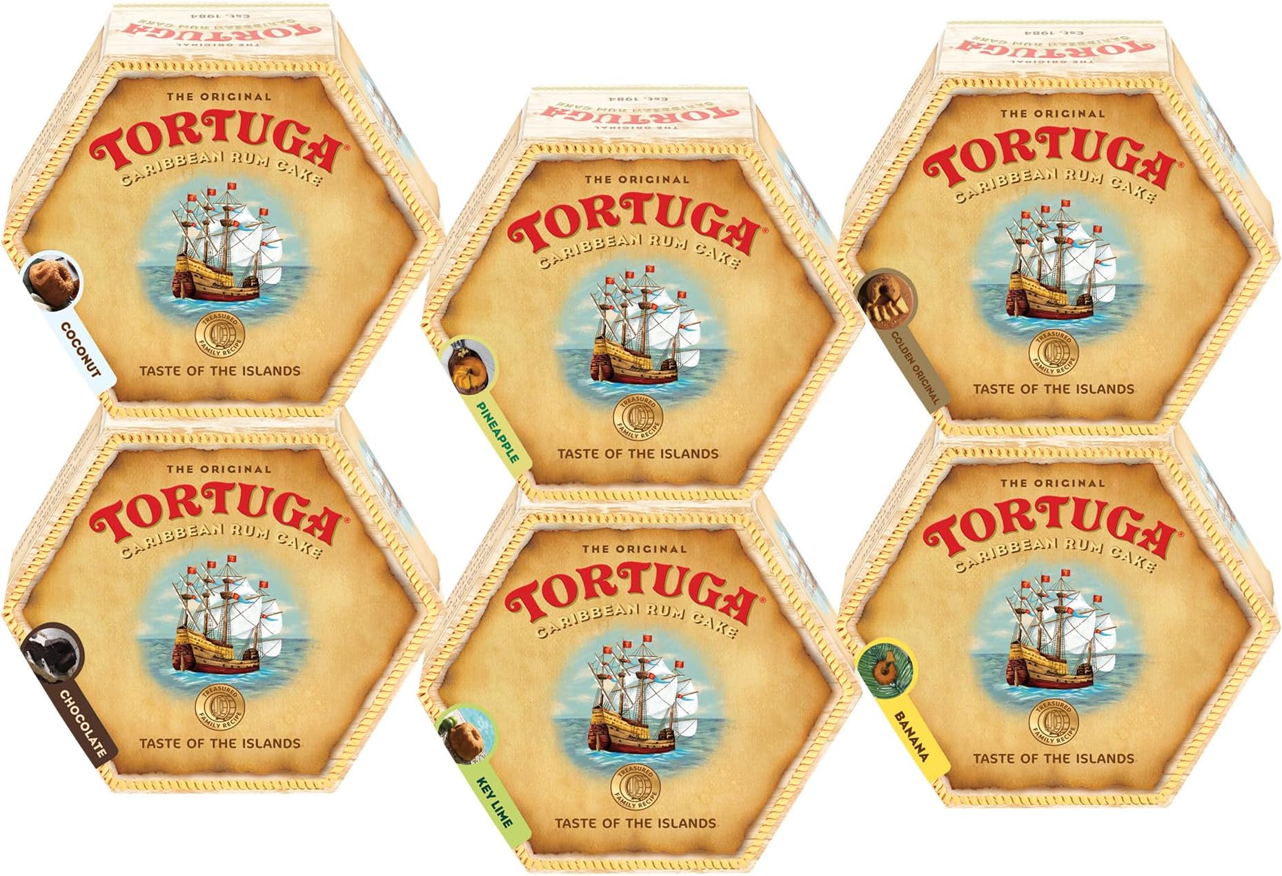 Amazon.com: Tortuga Rum Cake Sampler - 6 Rum Cakes : Grocery & Gourmet Food