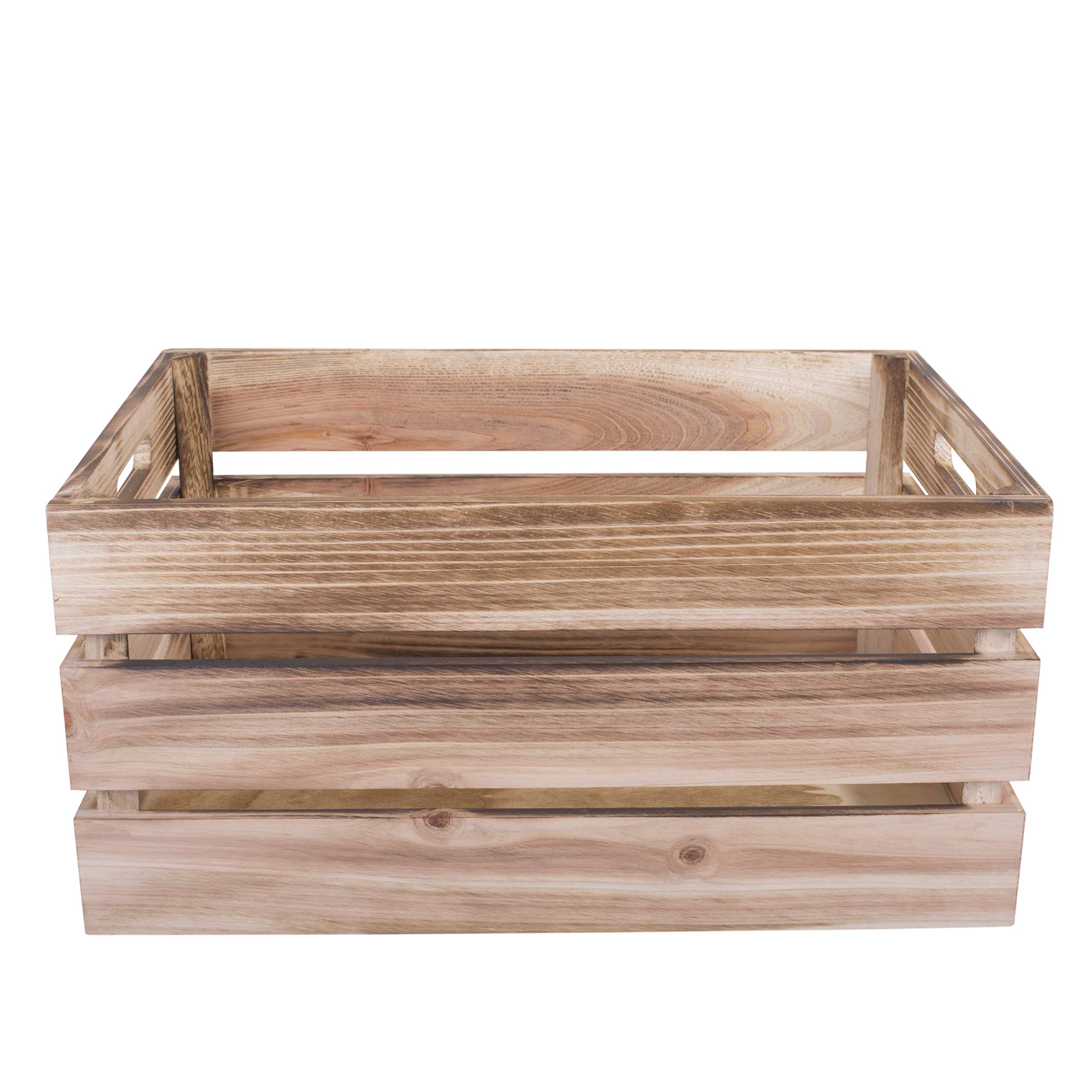 Sturdy Natural Wooden Apple Crates Retail Display Shelf Box Storage ...