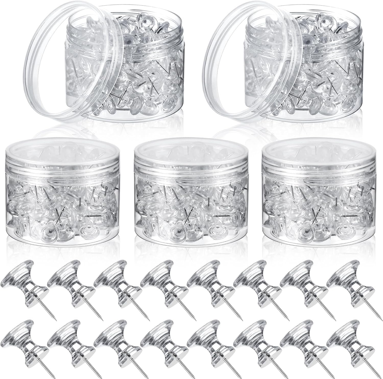 Amazon.com : Outus 500 Pcs 1 Inch Giant Push Pins Bulk Large Tacks Big ...