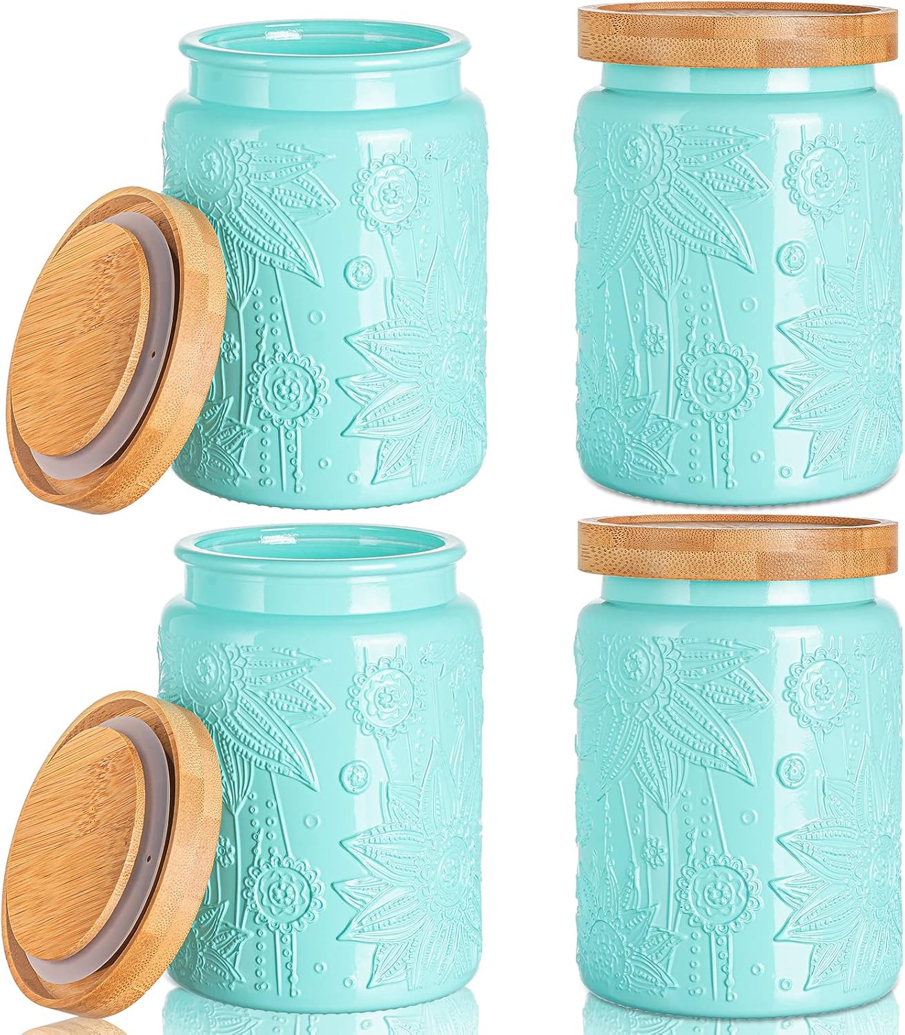Amazon.com: Claplante 4 Pack Large Storage Jar, 25 FL OZ Food Storage ...