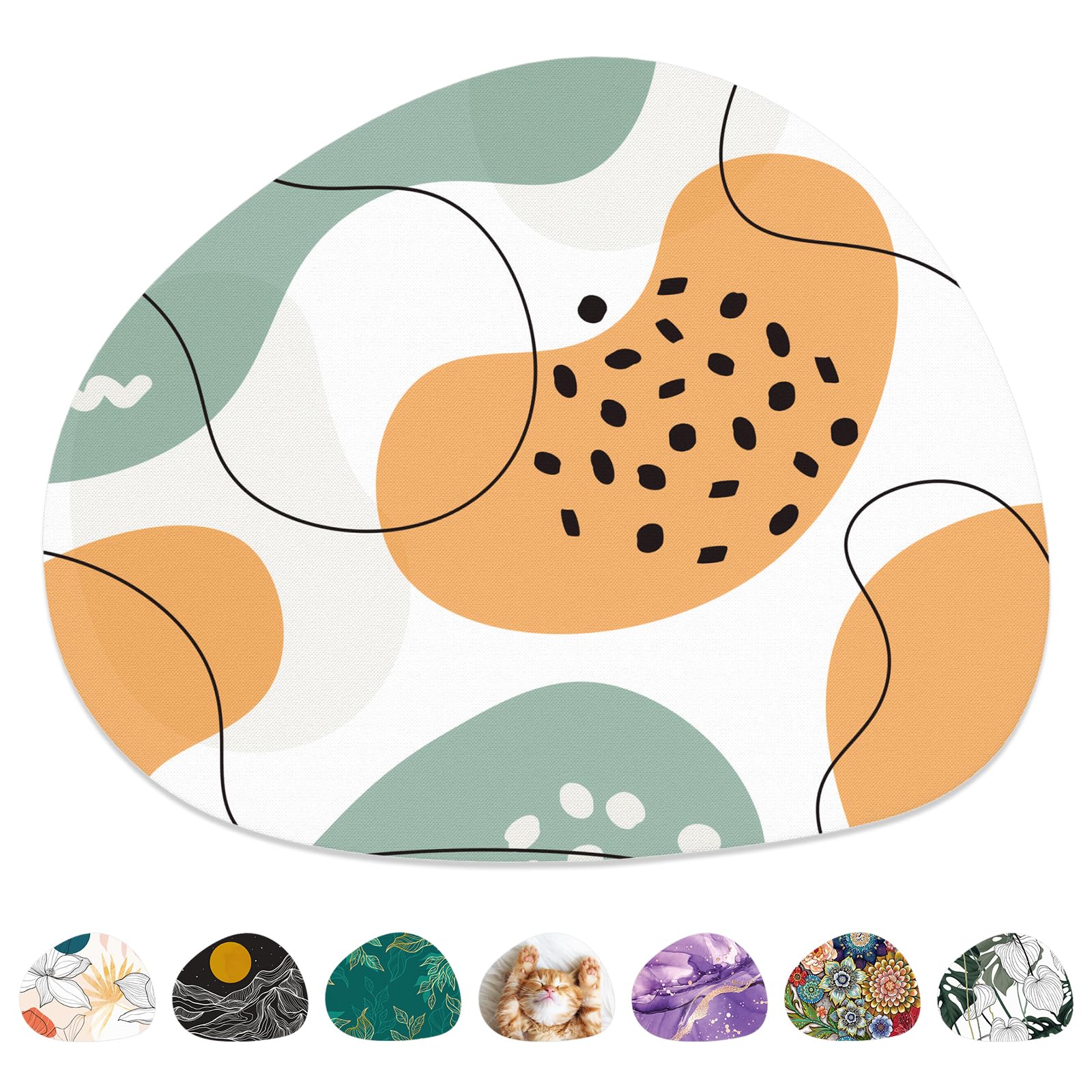 Amazon.com: Niniubye Mouse Pad, Premium-Textured Oval Computer Mousepad ...